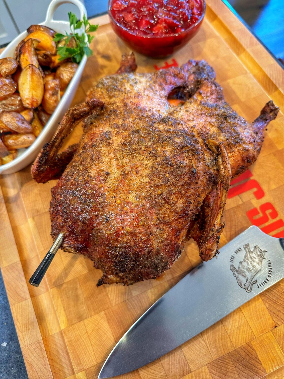 Traeger Roasted Whole Duck - This Jew Can Que