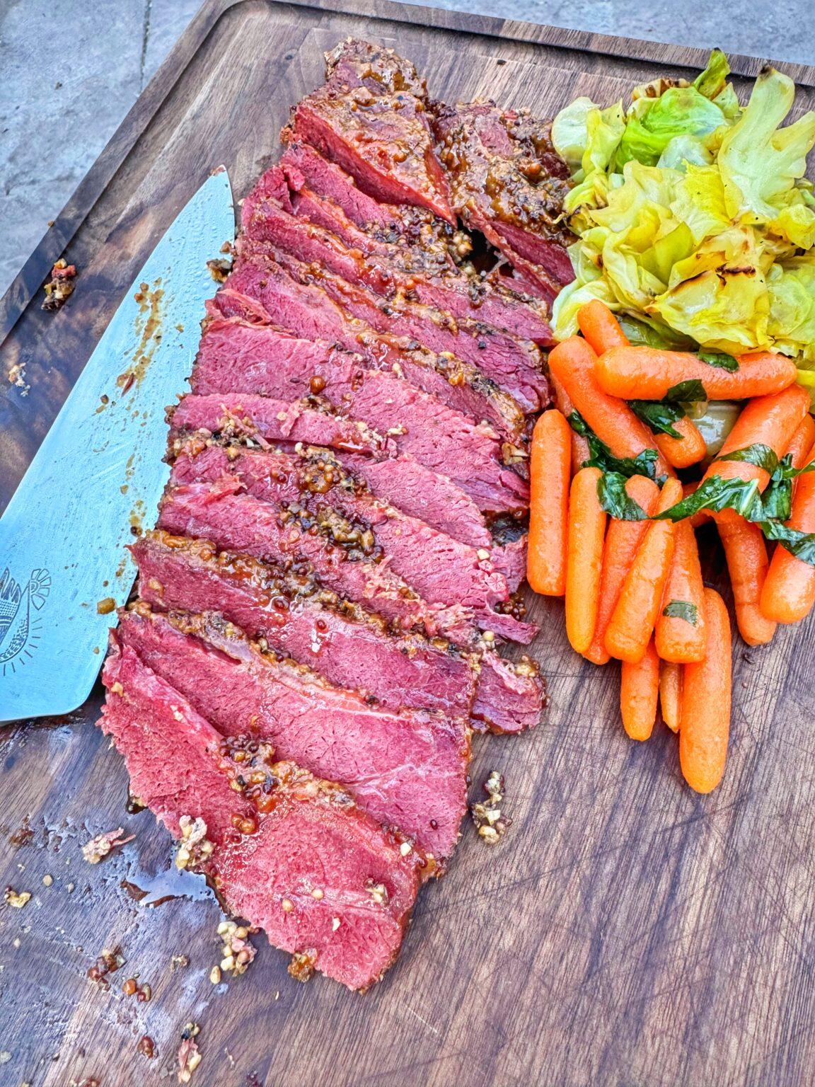 Maple Mustard Corned Beef on the Traeger - This Jew Can Que