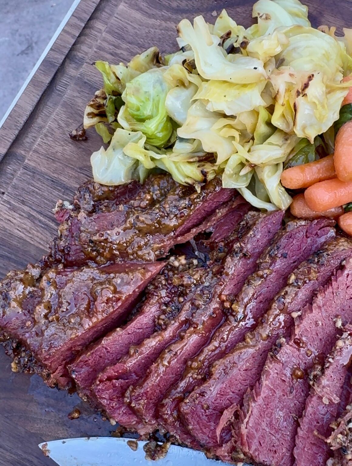 Maple Mustard Corned Beef on the Traeger - This Jew Can Que